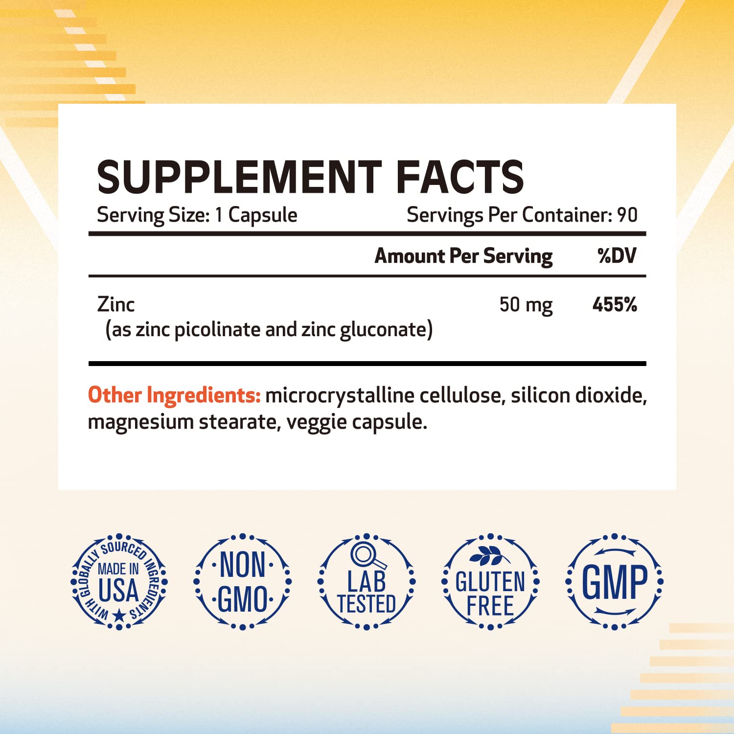 Vegan zinc capsules for skin health
