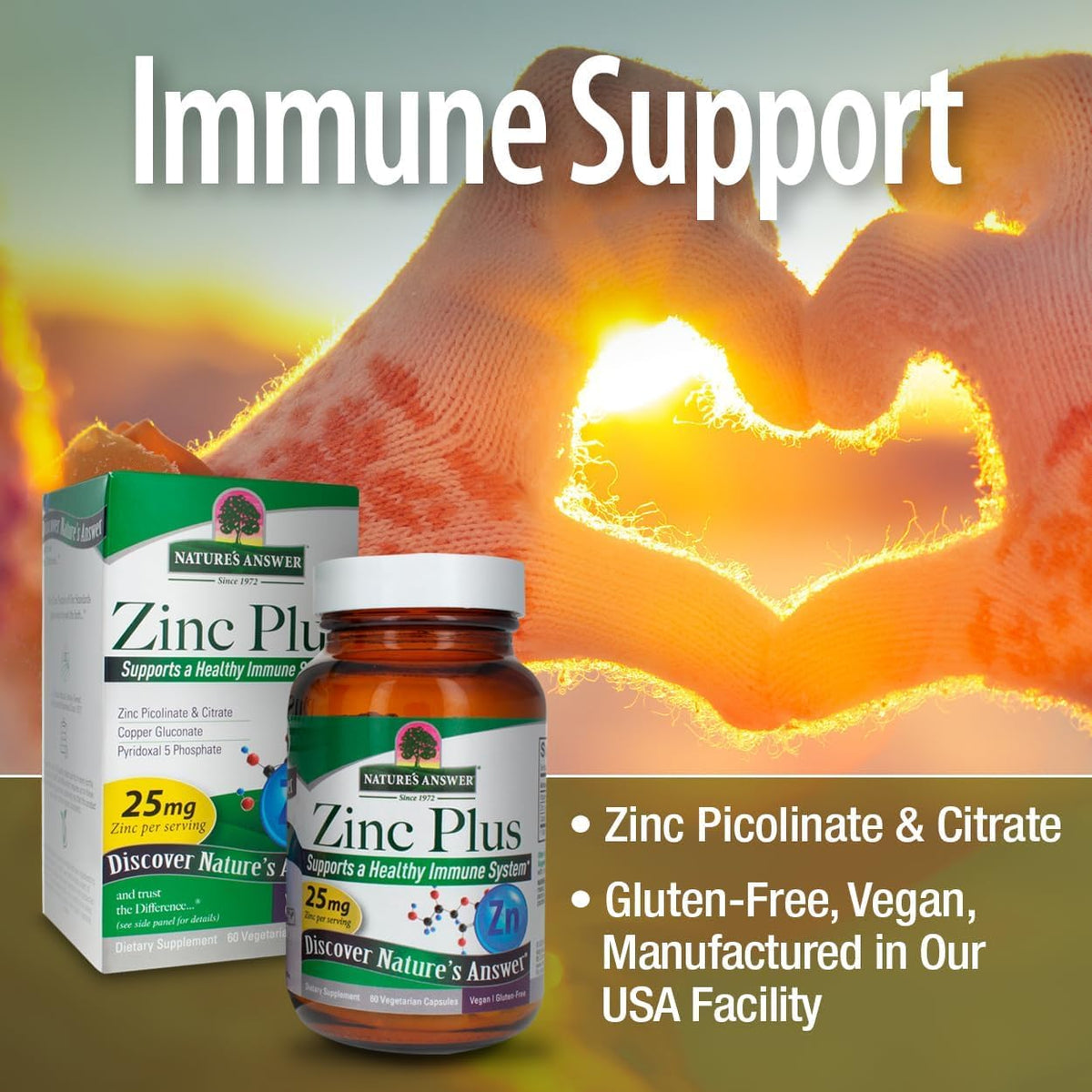 Vegan zinc picolinate for vitality