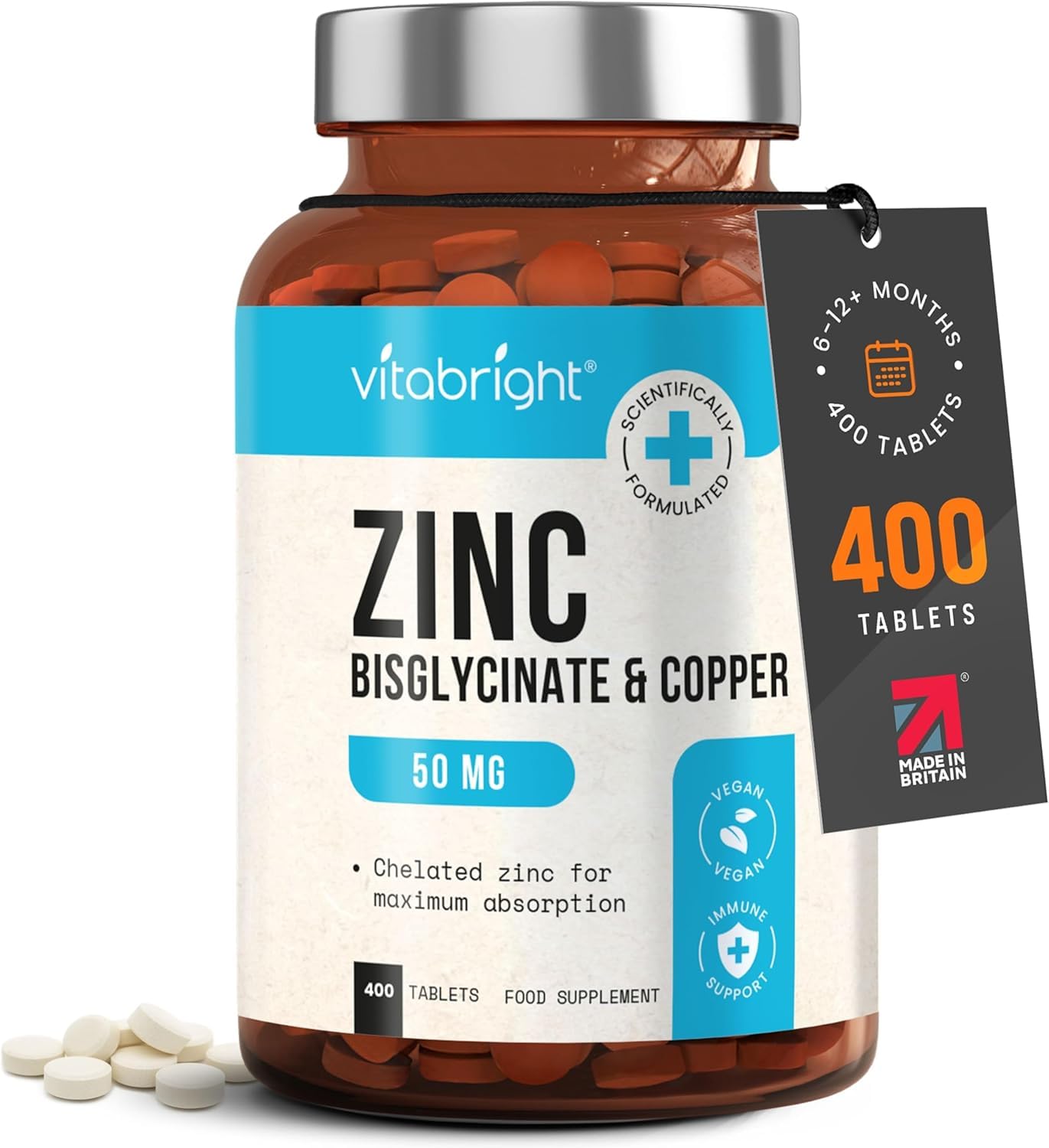 Vegan zinc supplement for skin health