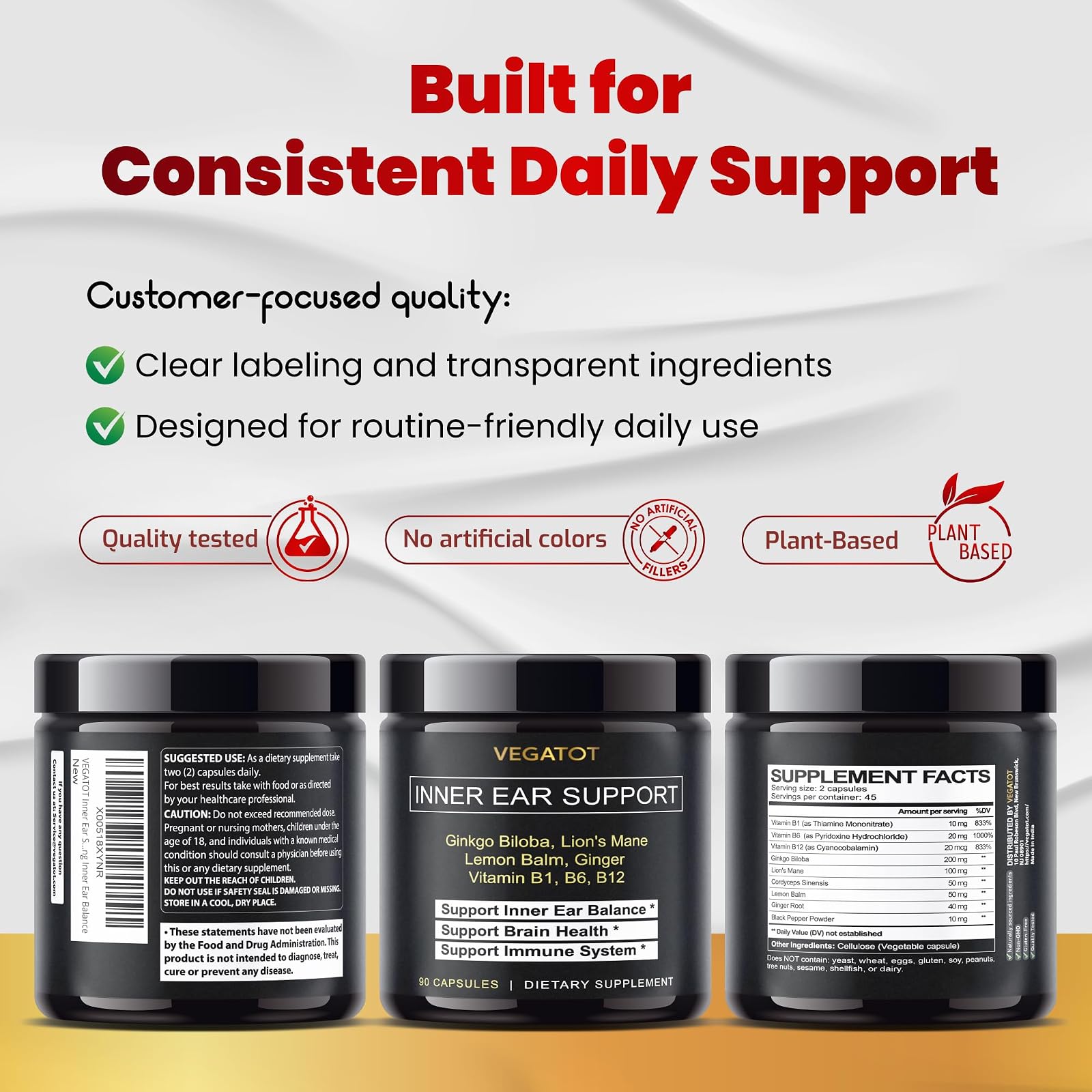 Vegatot ginkgo for cognitive support