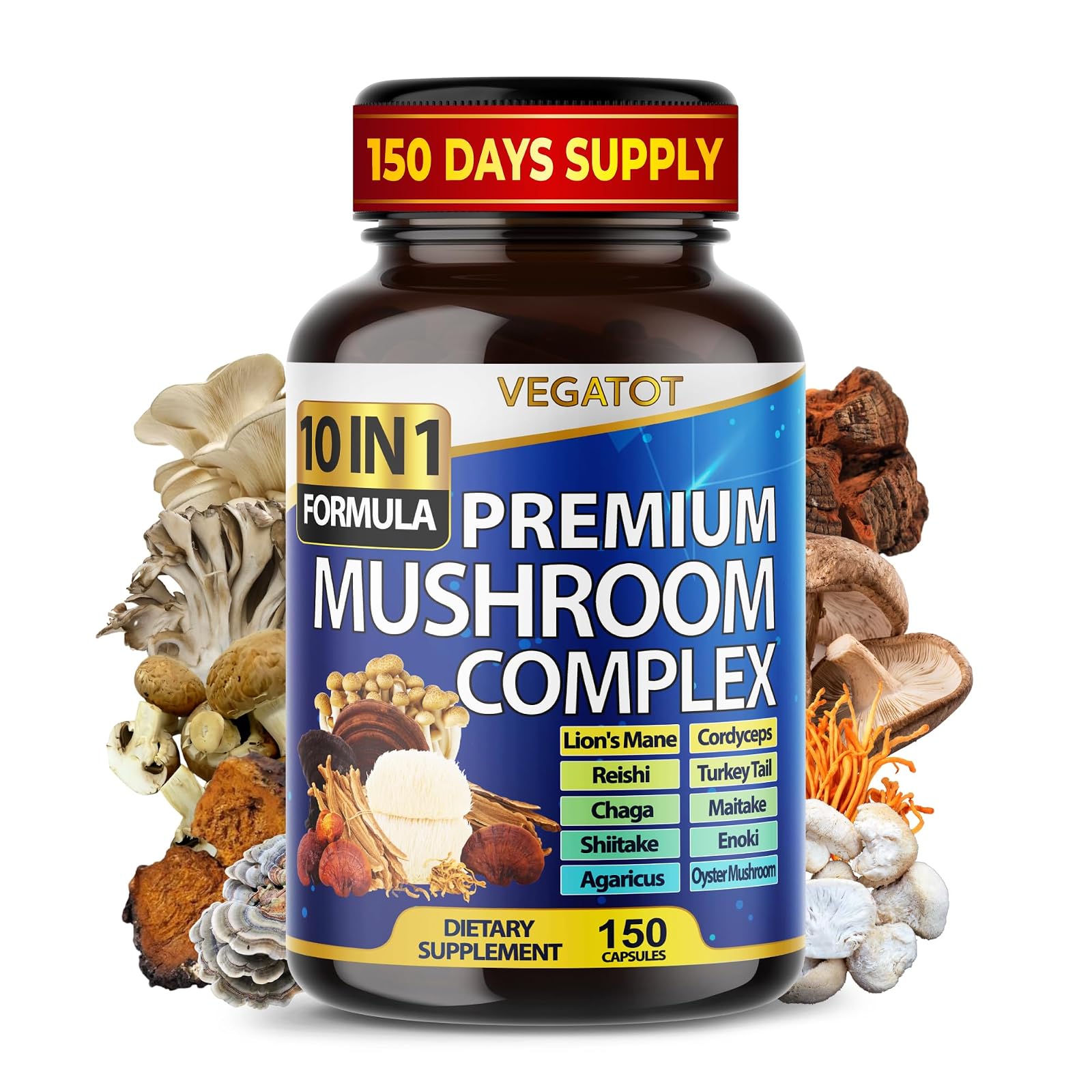 Vegatot mushroom blends for brain health