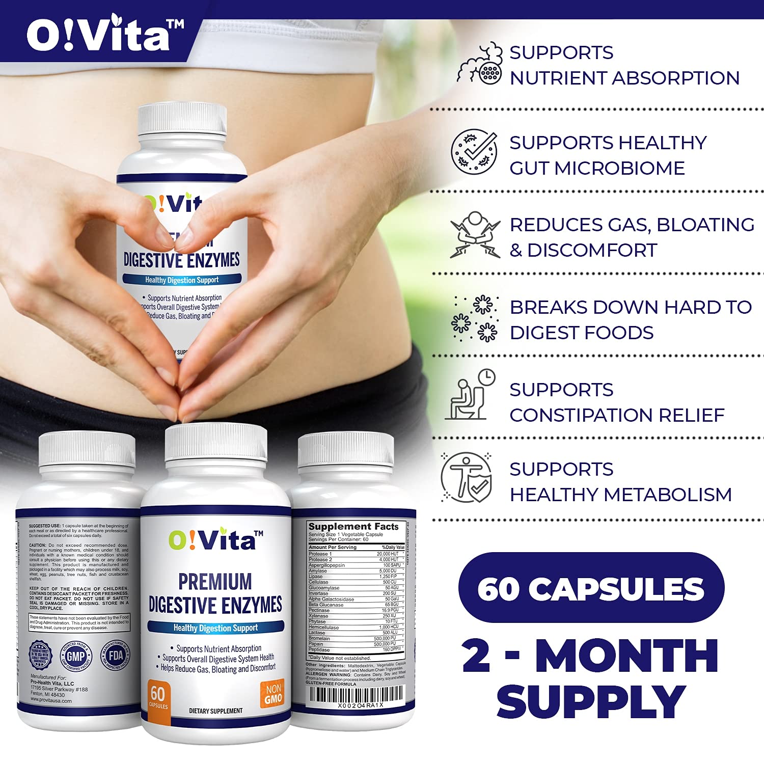 vegetable capsules for digestive support