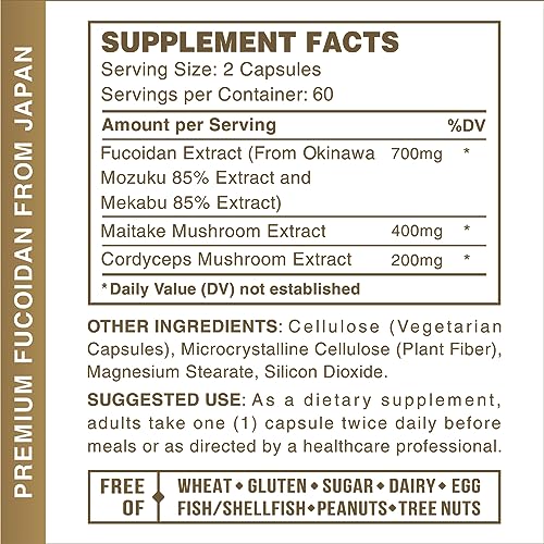 vegetable capsules with fucoidan