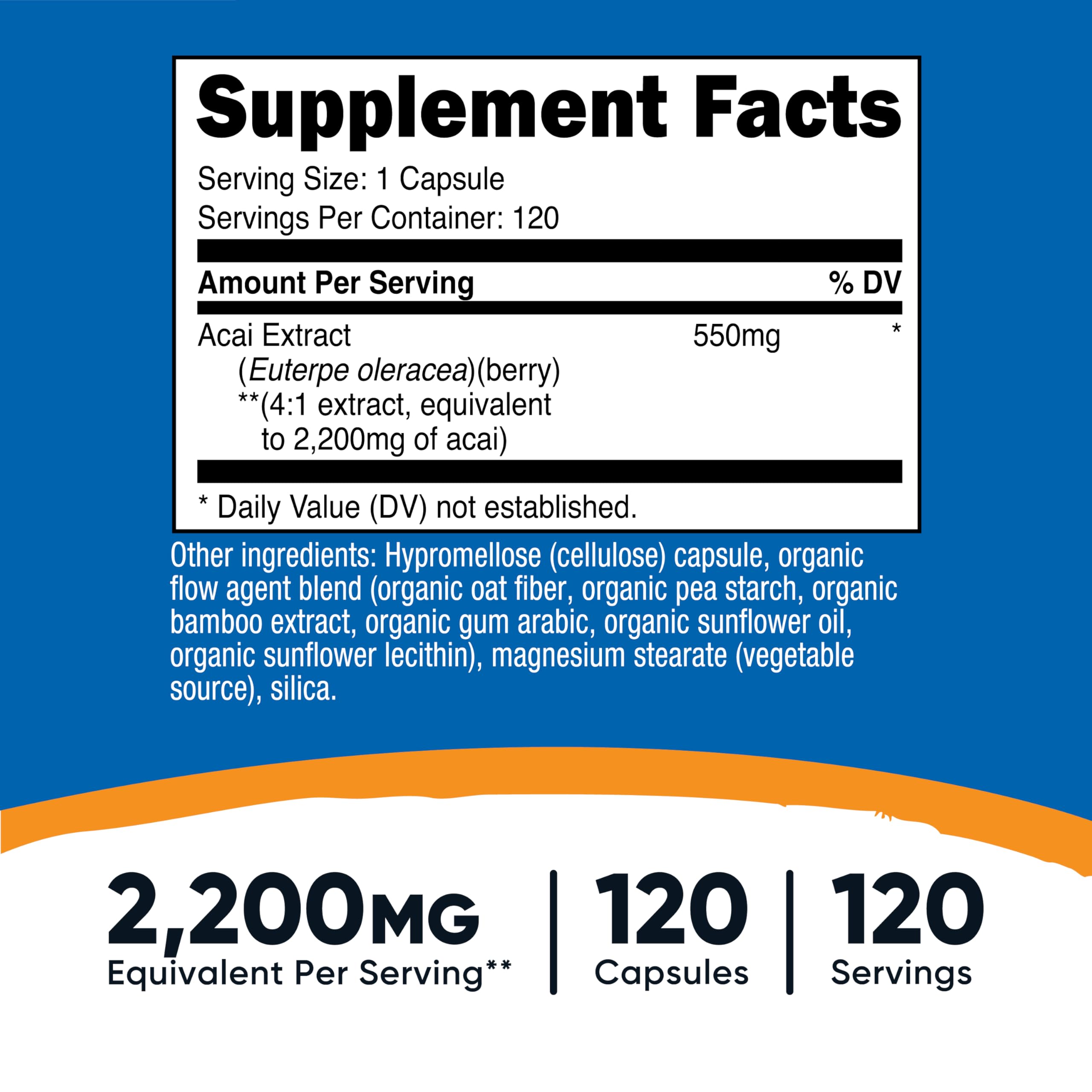 Vegetarian acai extract for wellness