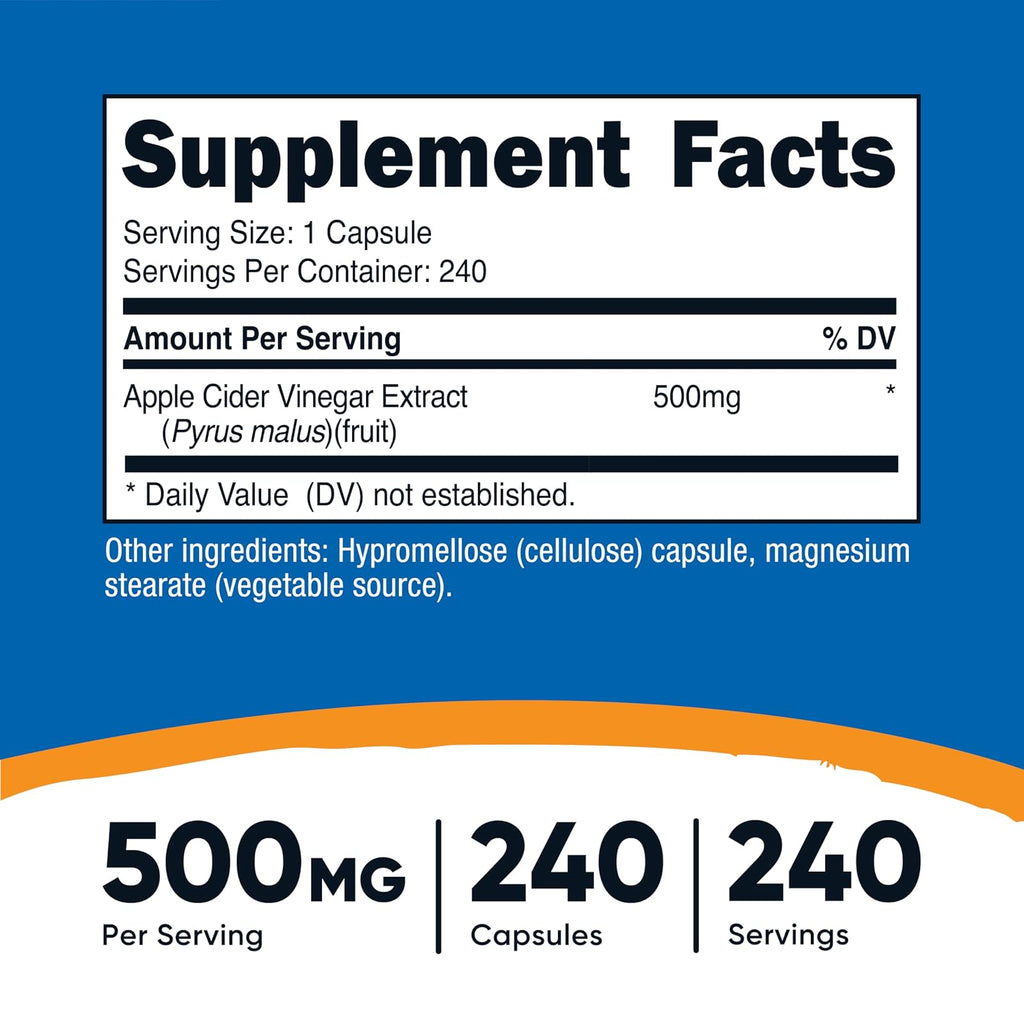 vegetarian apple cider vinegar supplement