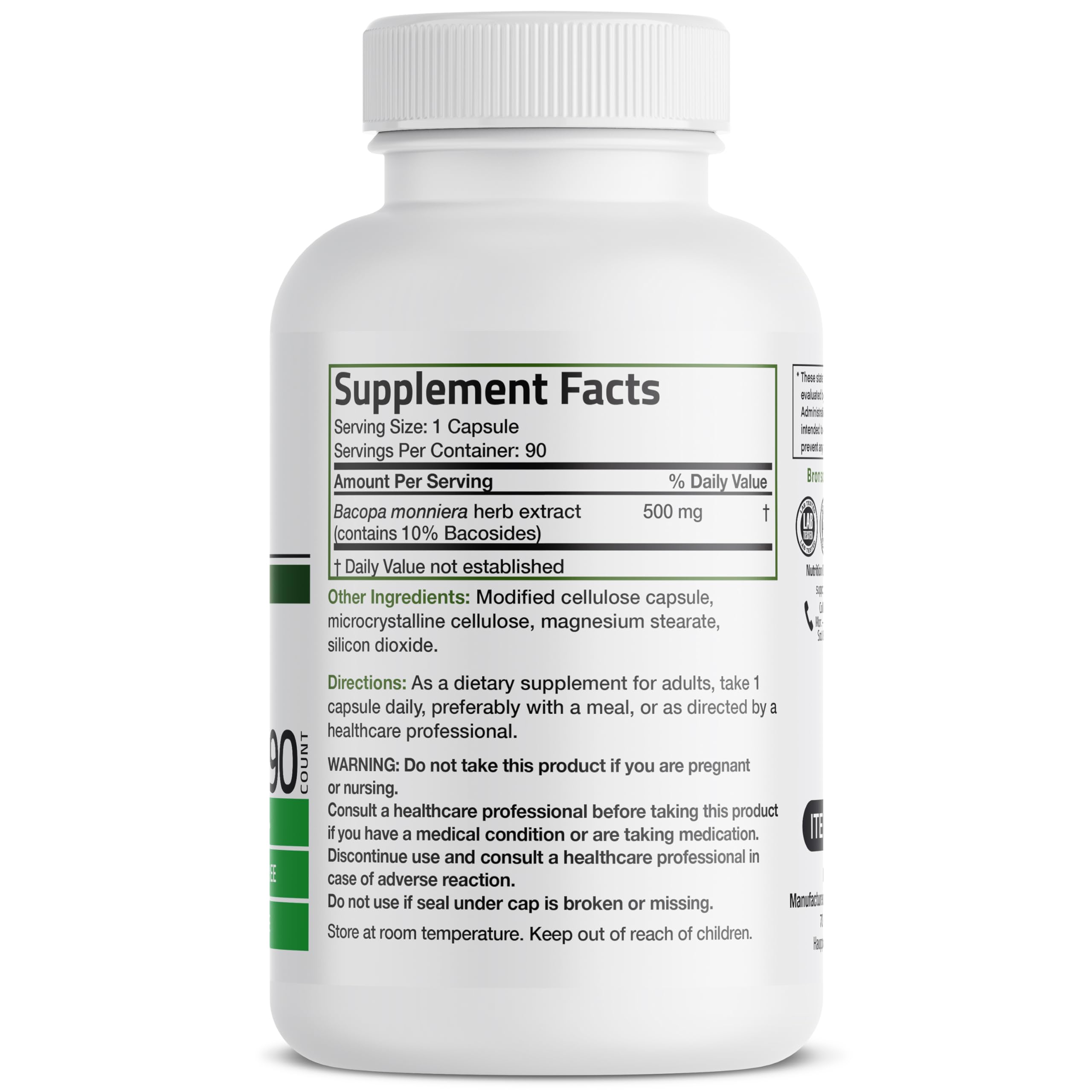 vegetarian bacopa monnieri for brain function