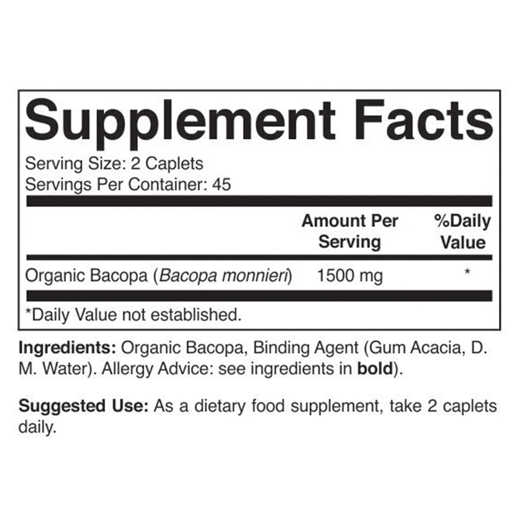 Vegetarian Bacopa Monnieri supplement