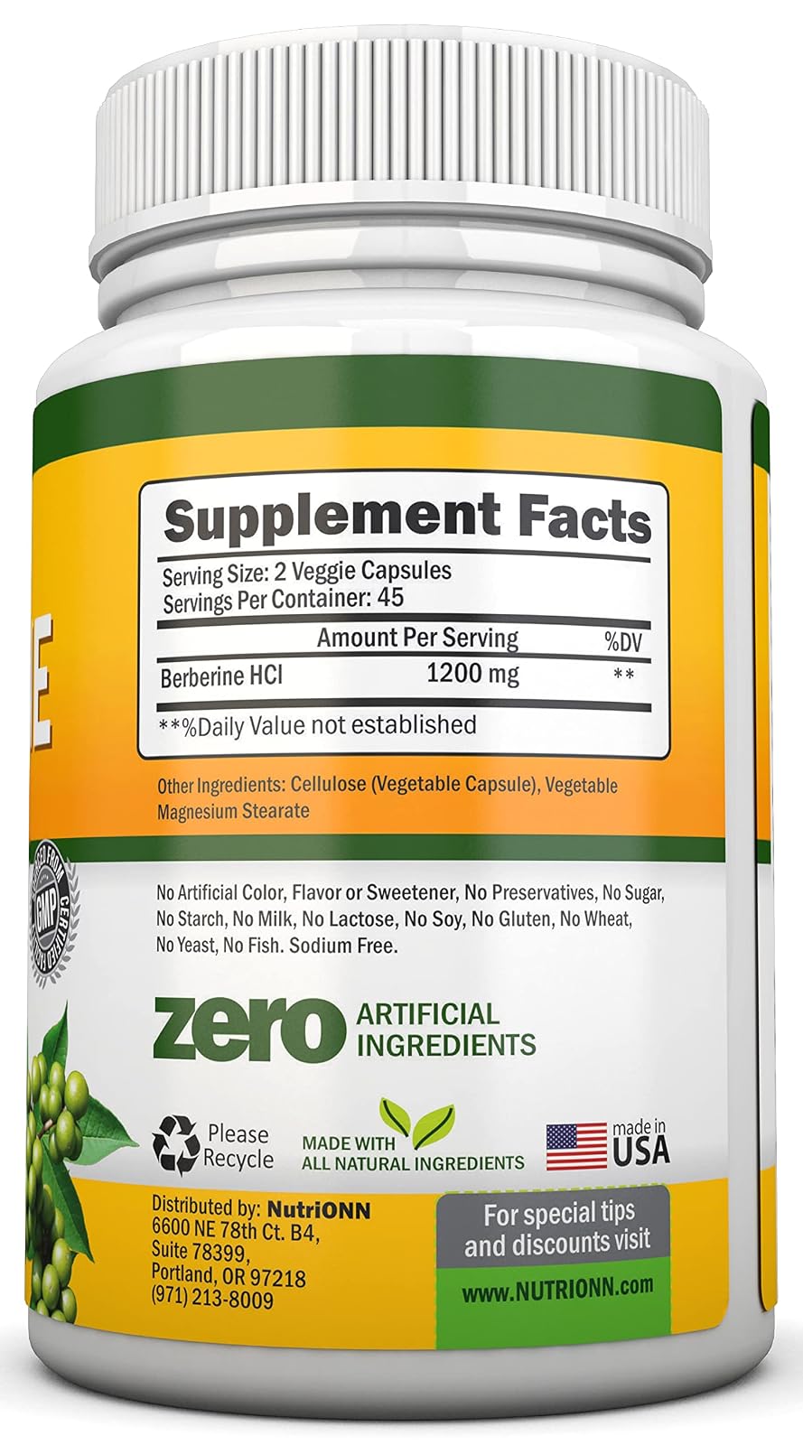 vegetarian berberine supplement for health