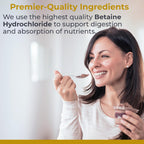 vegetarian Betaine HCL for digestion support