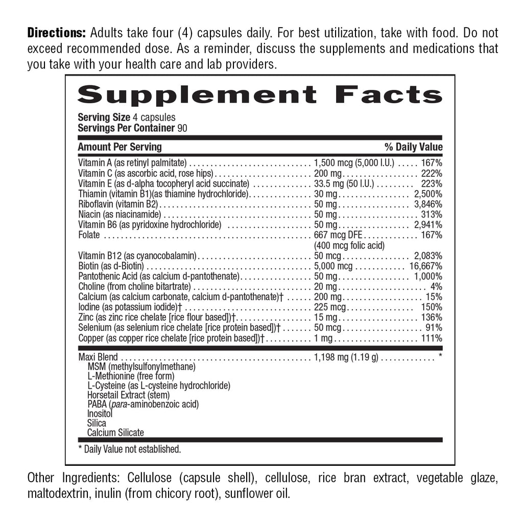 Vegetarian biotin capsules for beauty