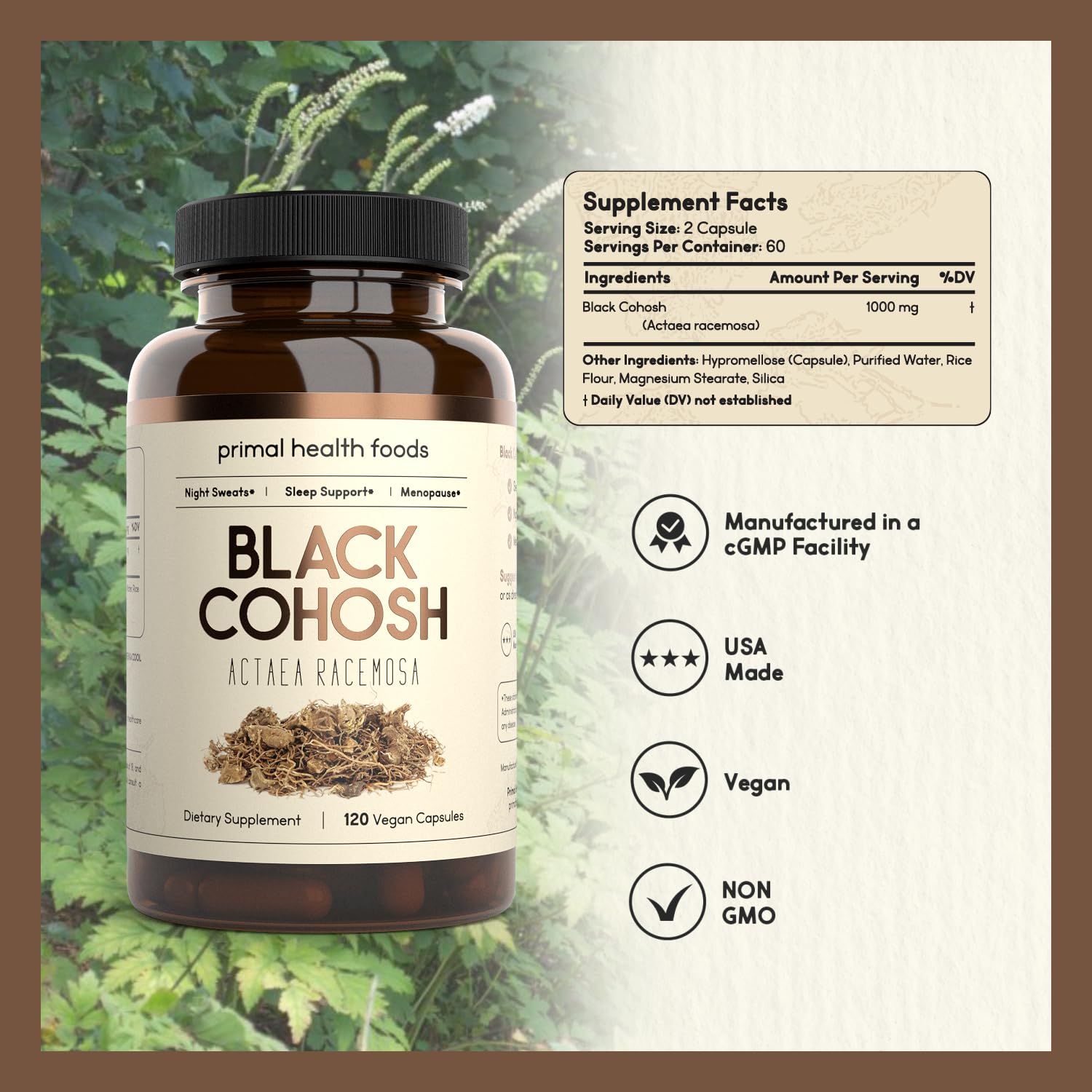 vegetarian black cohosh root capsules