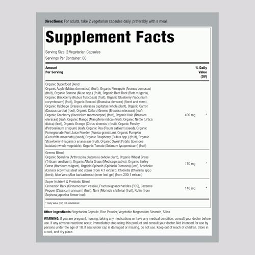 Vegetarian blended vitamin and mineral