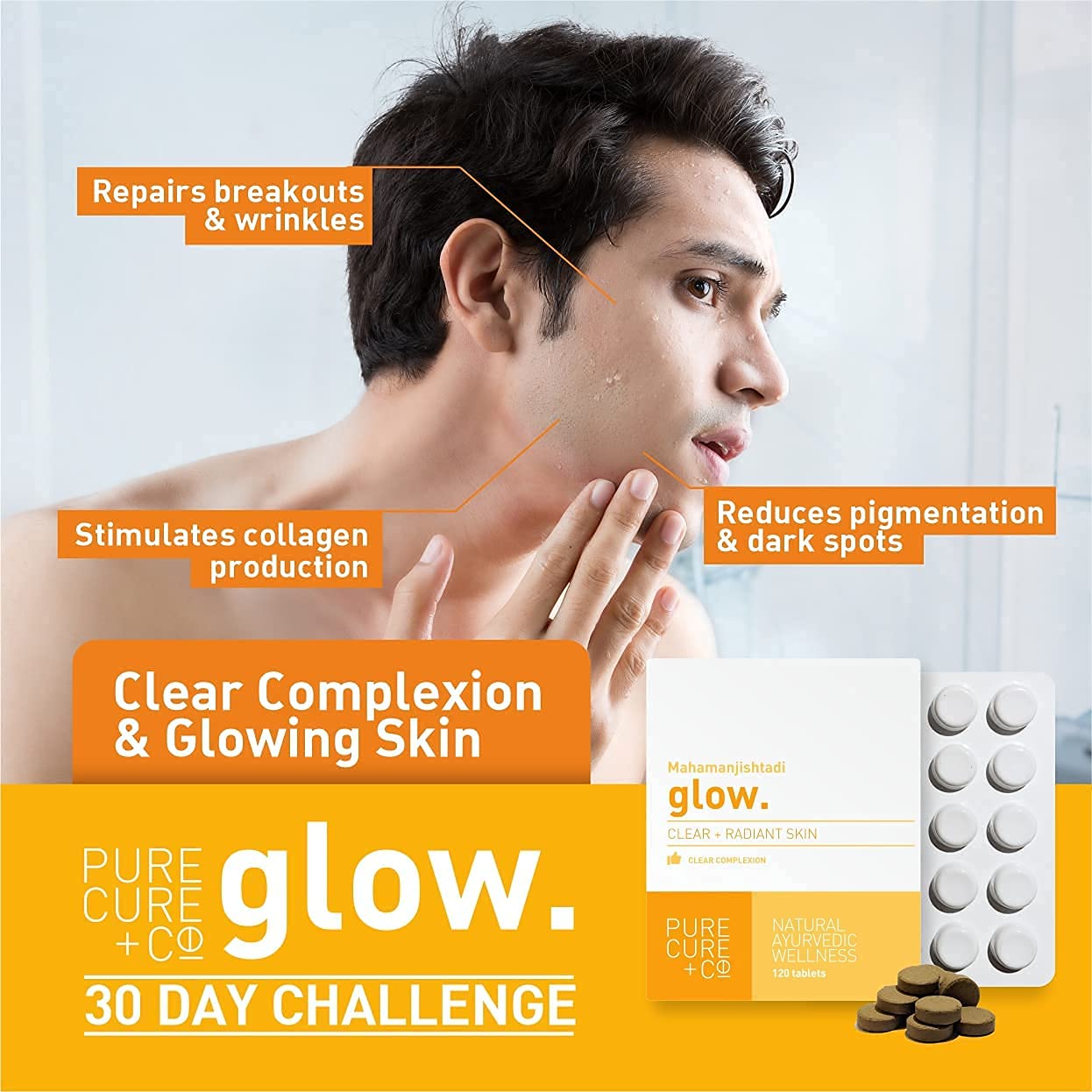 Vegetarian blended vitamin for glowing skin
