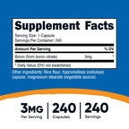 Vegetarian Boron supplement for health