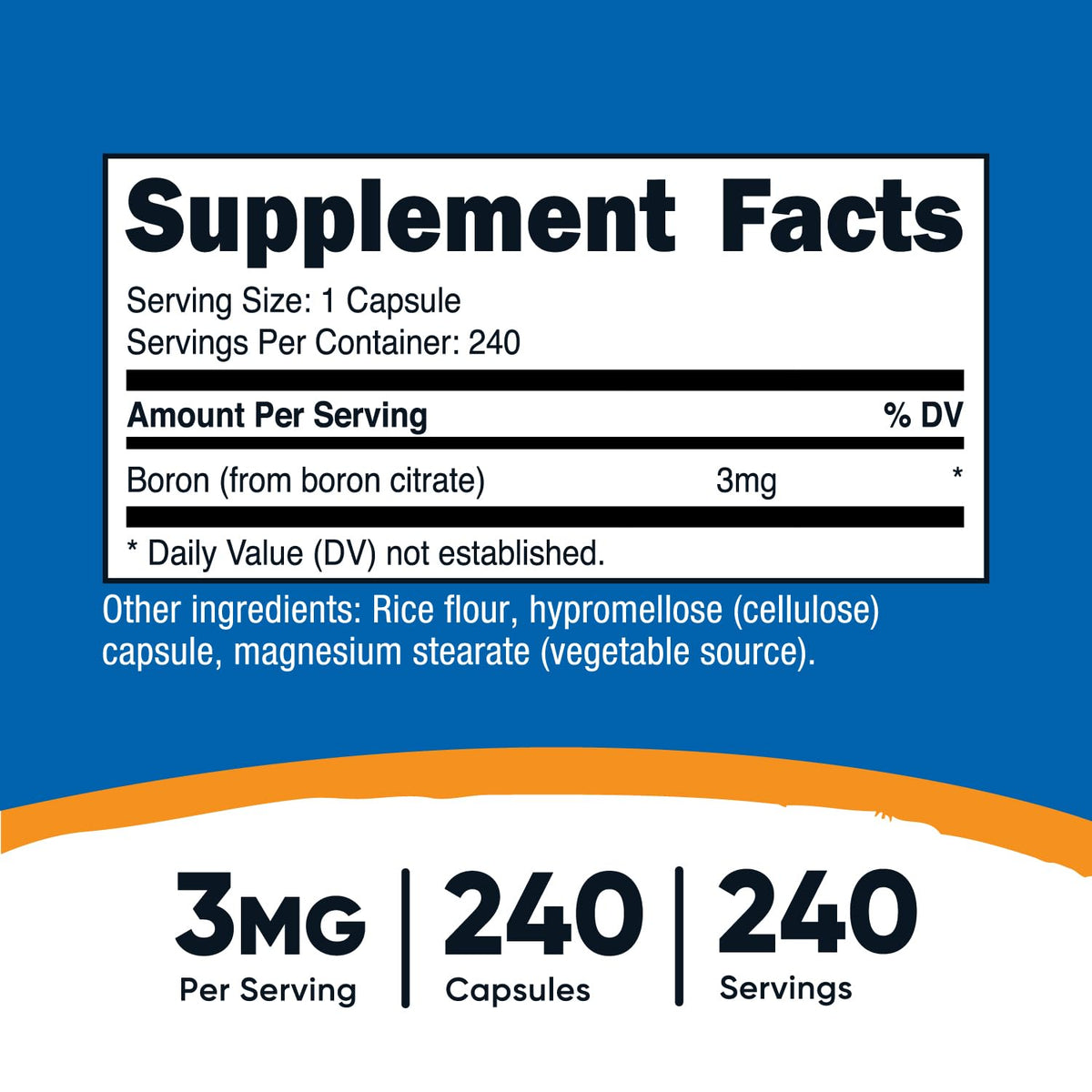 Vegetarian Boron supplement for health