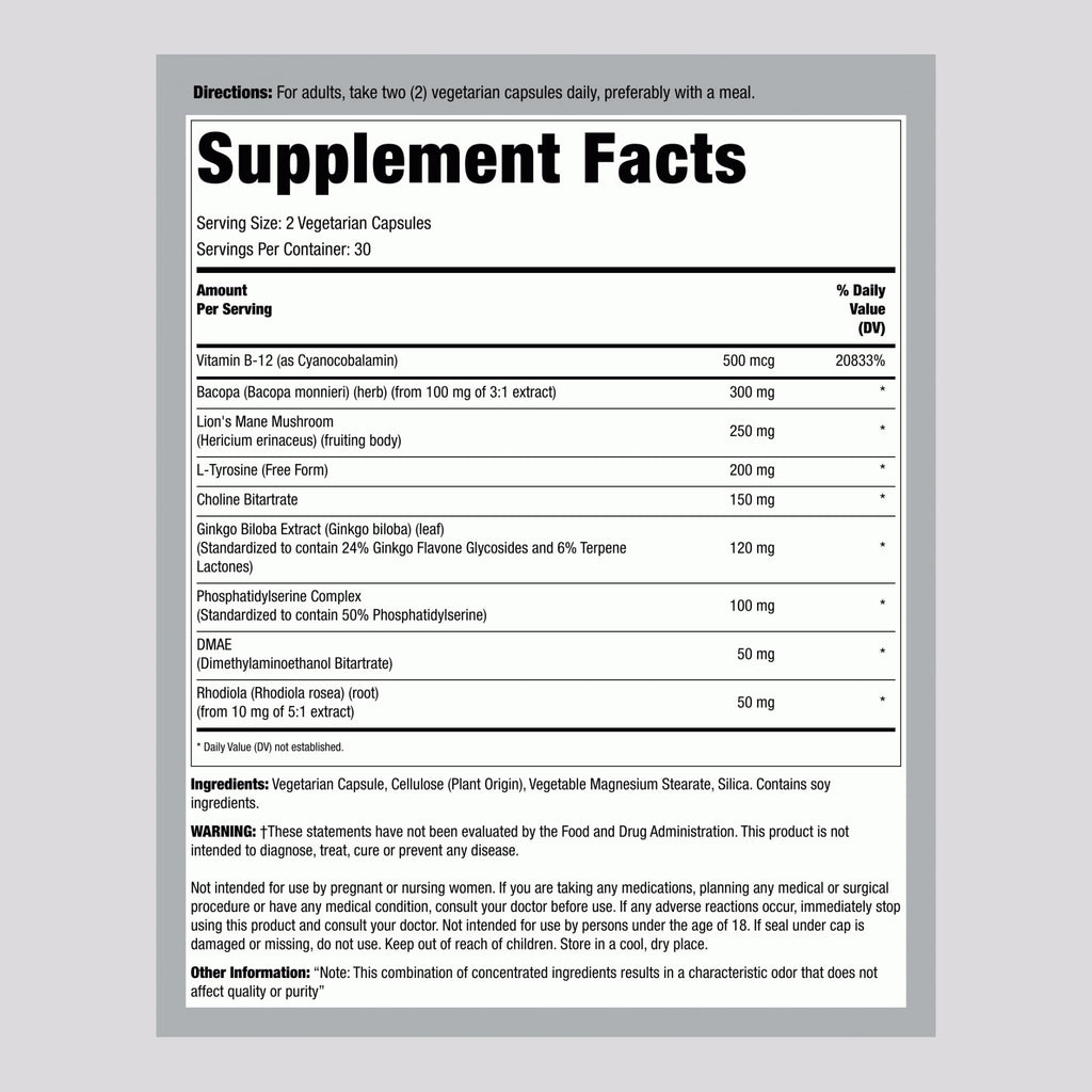 vegetarian brain health formula
