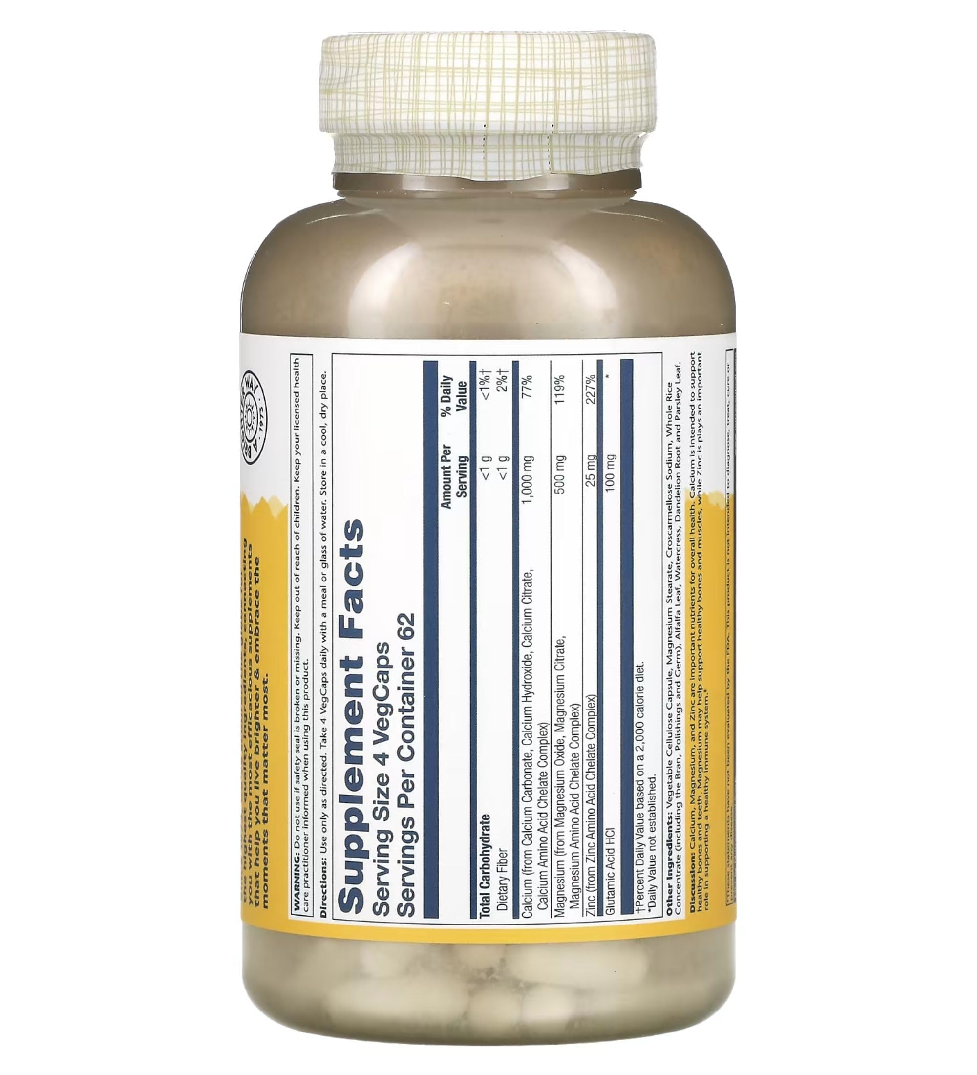 Vegetarian calcium magnesium capsules