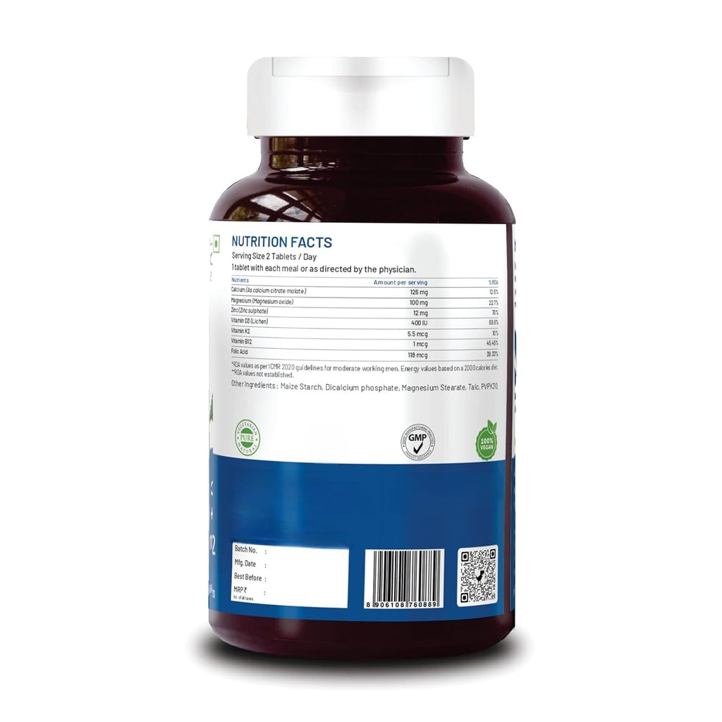 vegetarian calcium tablets for healthy bones
