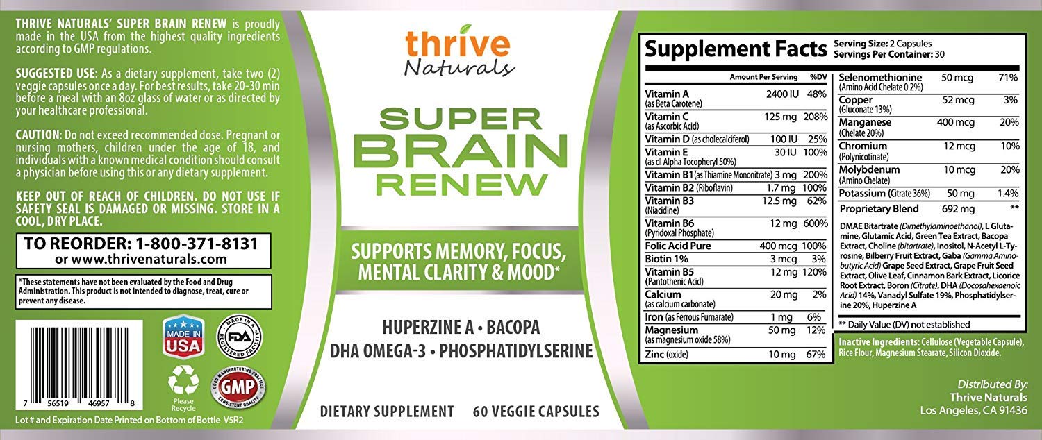 vegetarian capsules for brain function
