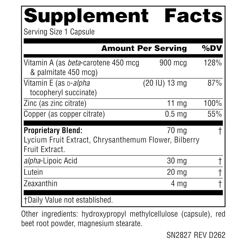 Vegetarian capsules for eye health