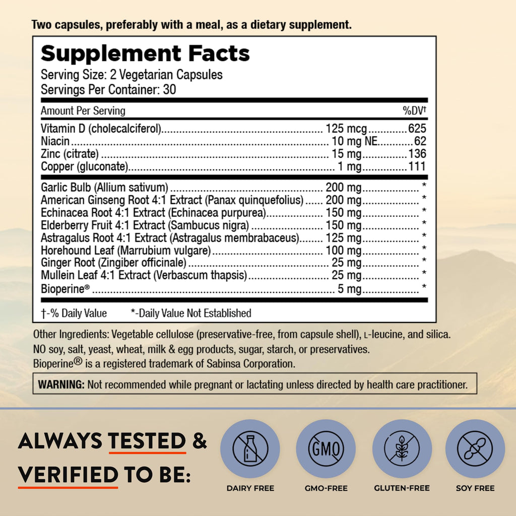 vegetarian capsules for immune health