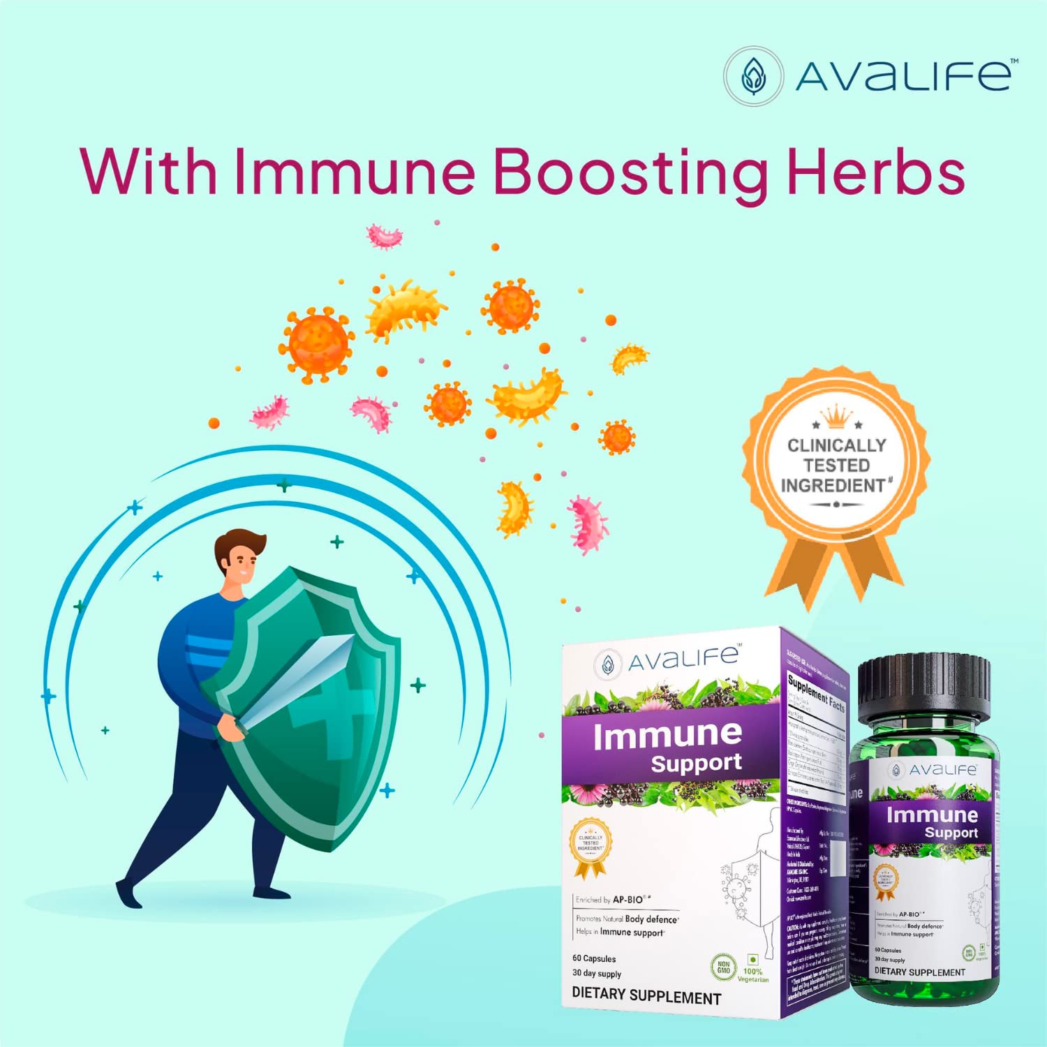 vegetarian capsules for immune support