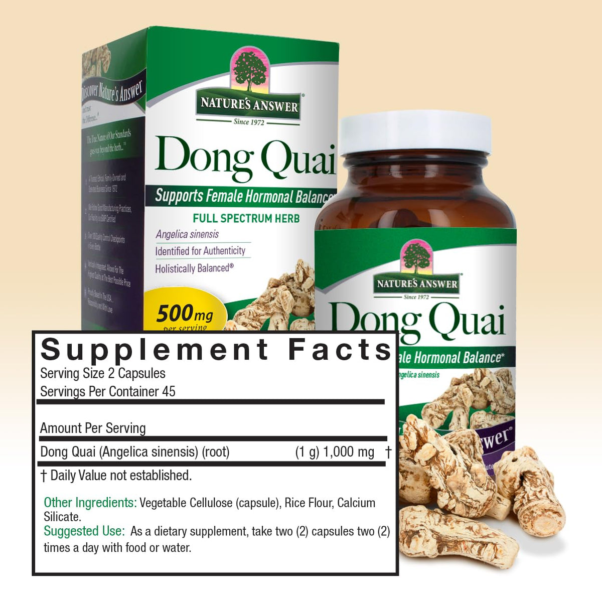 vegetarian capsules of dong quai