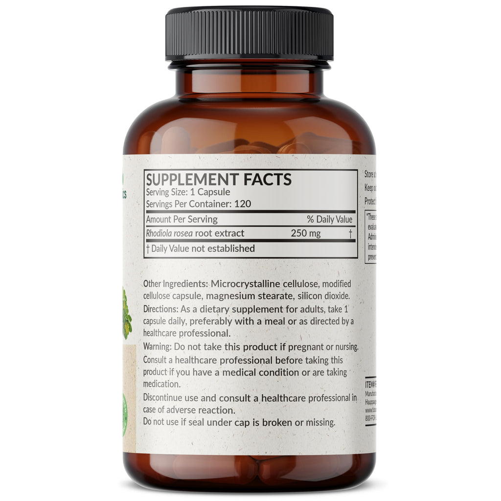 Vegetarian capsules with Rhodiola Rosea benefits