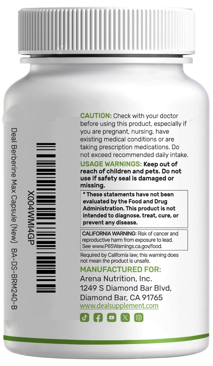 Vegetarian capsules with turmeric and berberine