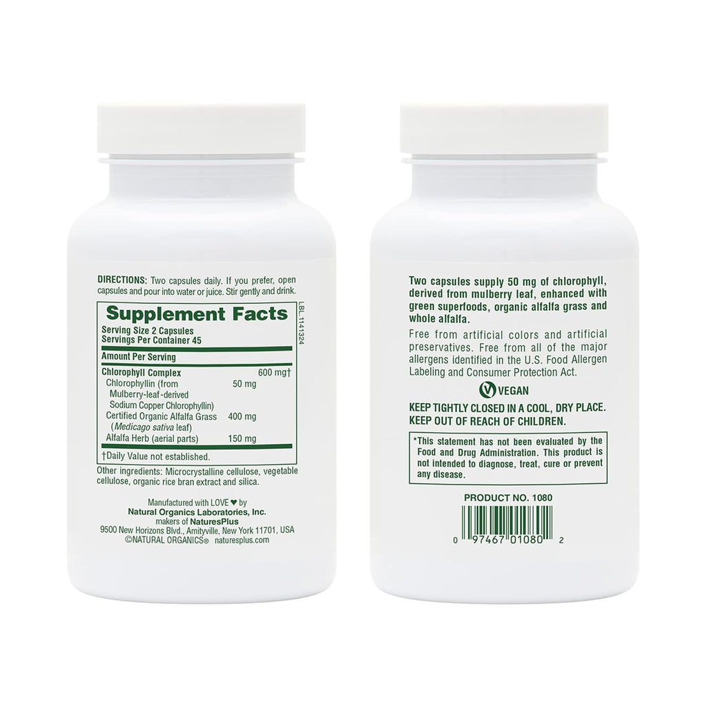 Vegetarian chlorophyll complex for energy