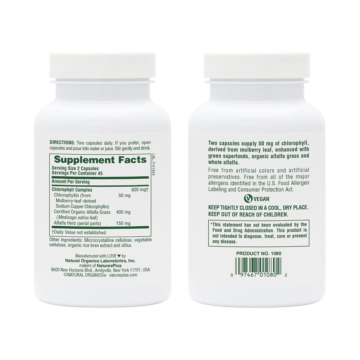 Vegetarian chlorophyll complex for energy
