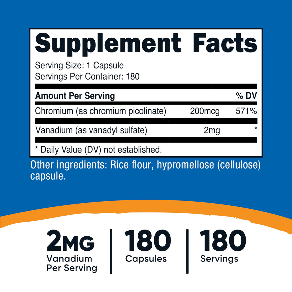 Vegetarian chromium supplement for healthy living