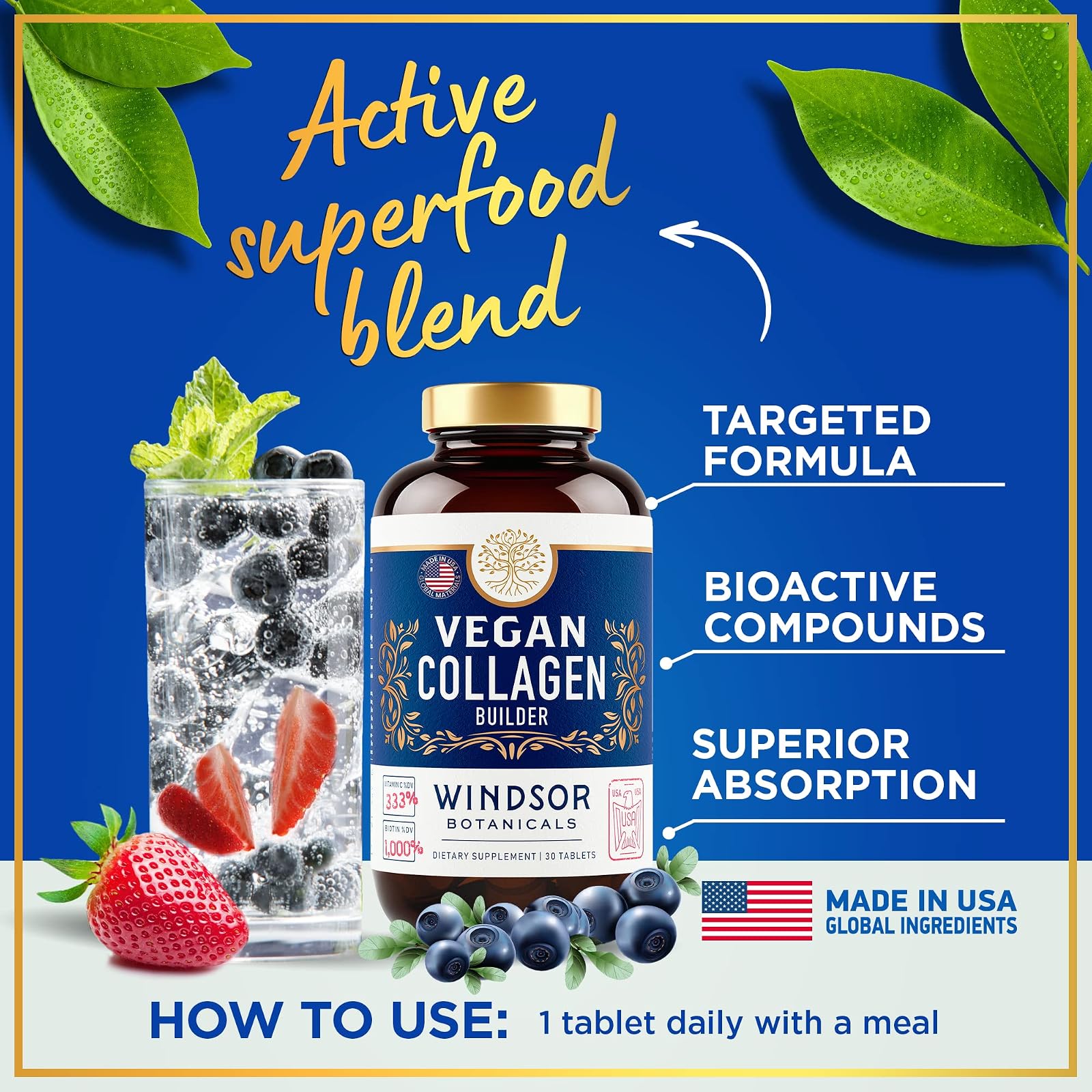 Vegetarian collagen peptides supplement