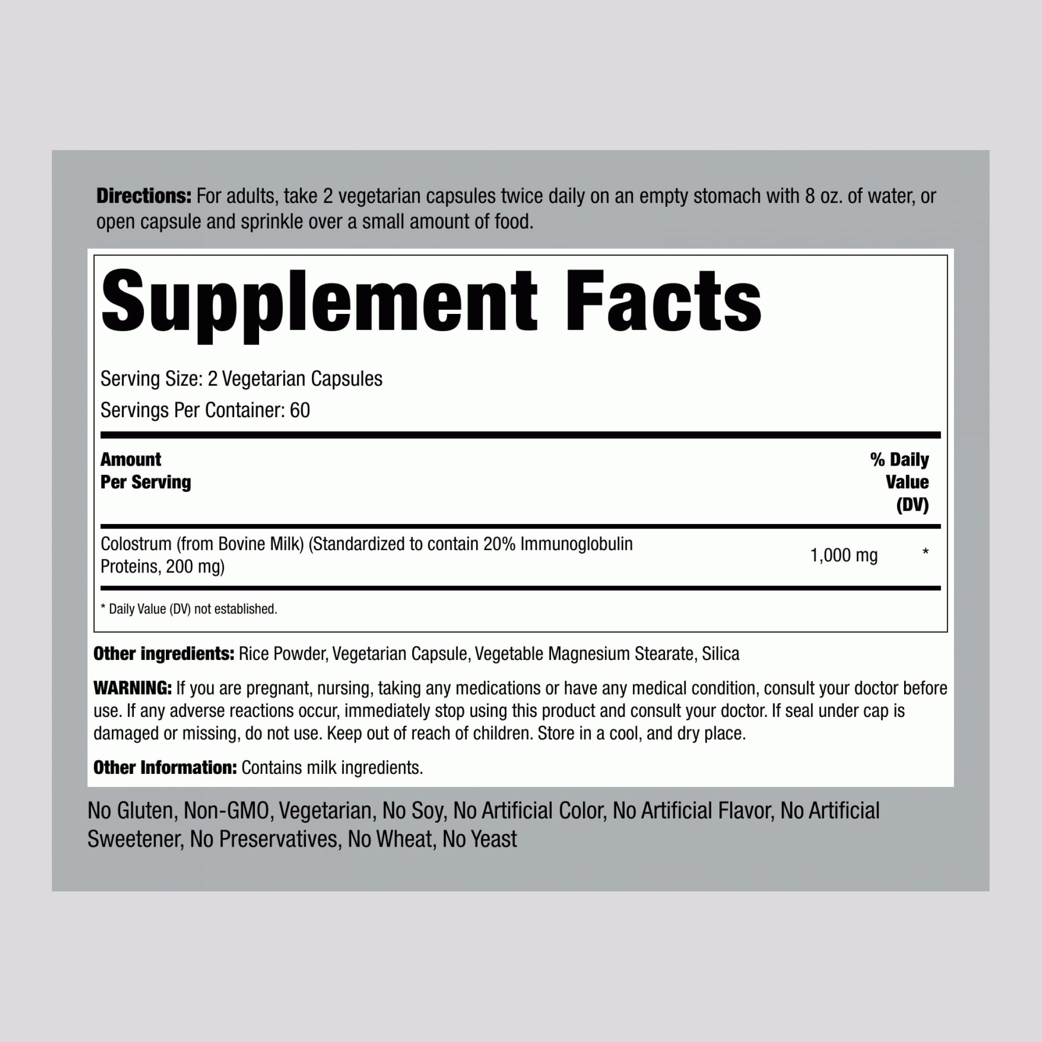 vegetarian colostrum pills for wellness