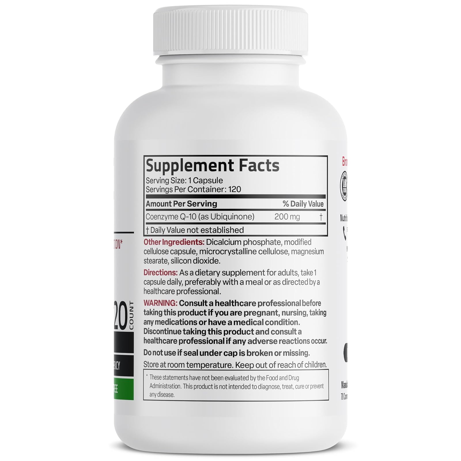 Vegetarian CoQ10 supplement for energy