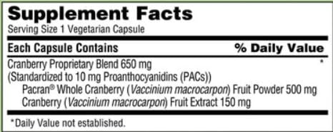 Vegetarian cranberry extract for daily use