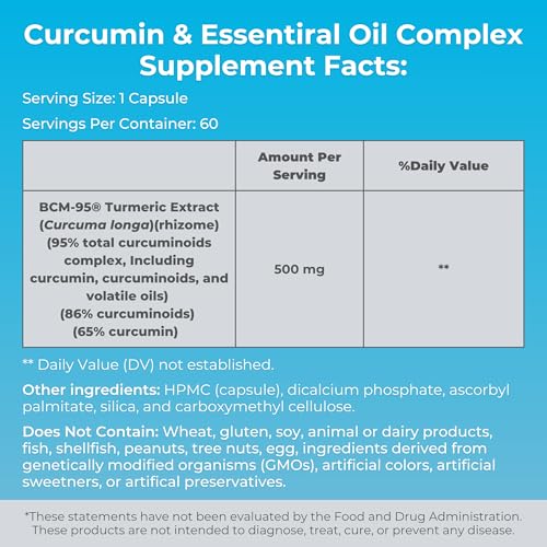 vegetarian curcumin and essential oils