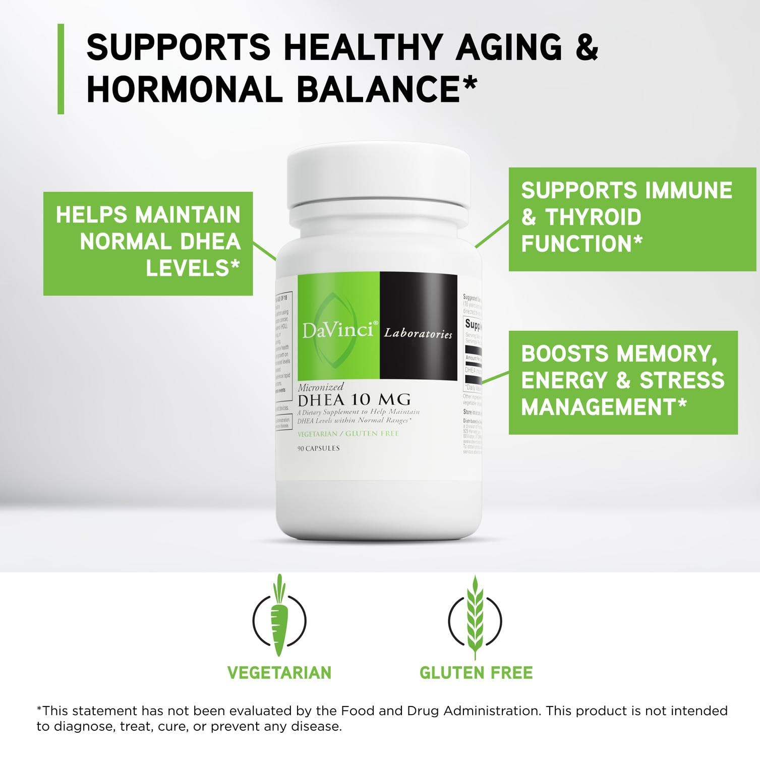 Vegetarian DHEA supplement for wellness