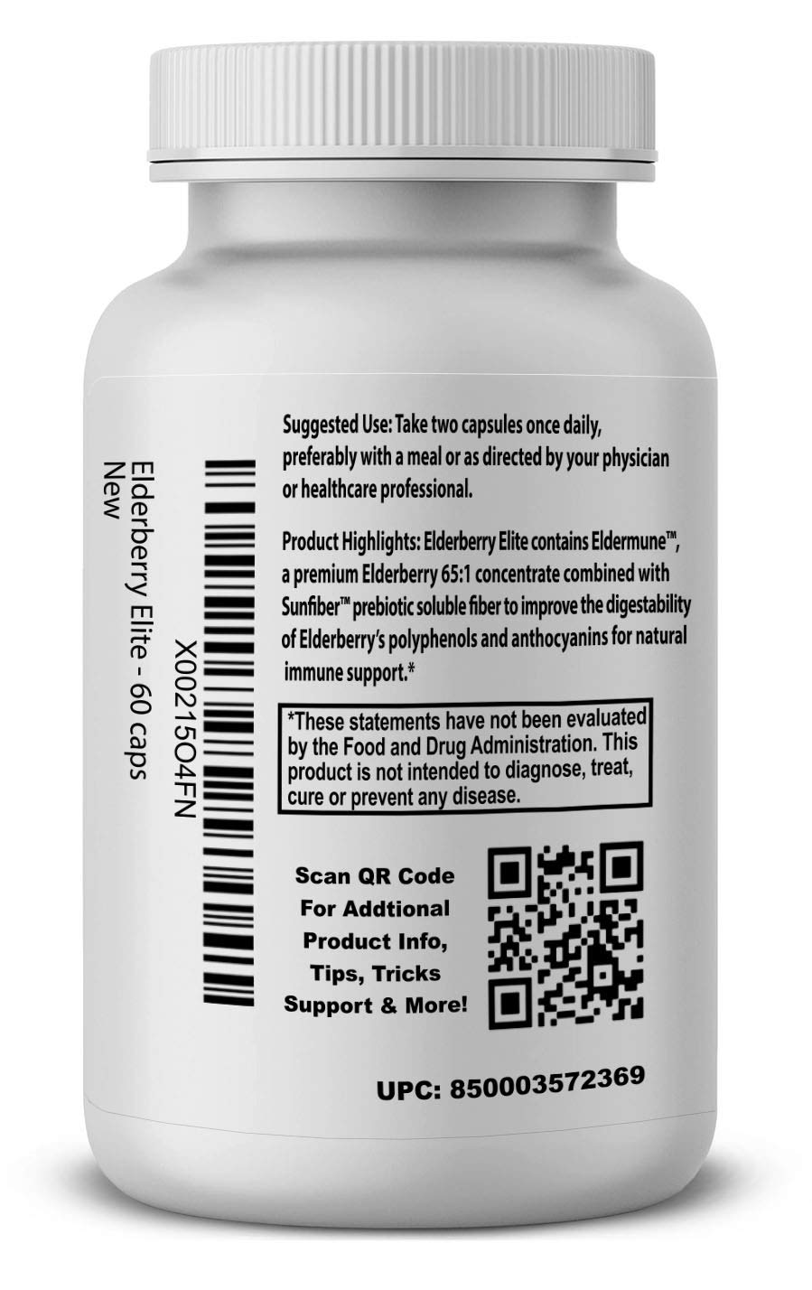 Vegetarian elderberry capsules for wellness