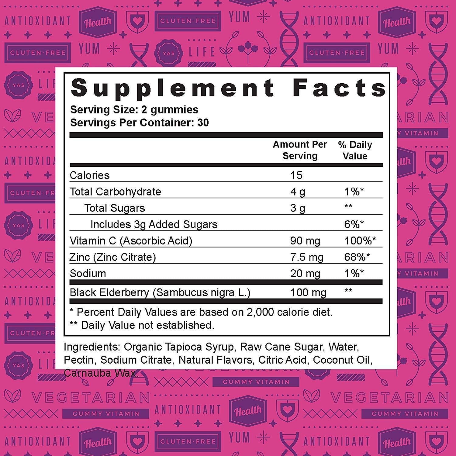 vegetarian elderberry supplements for health
