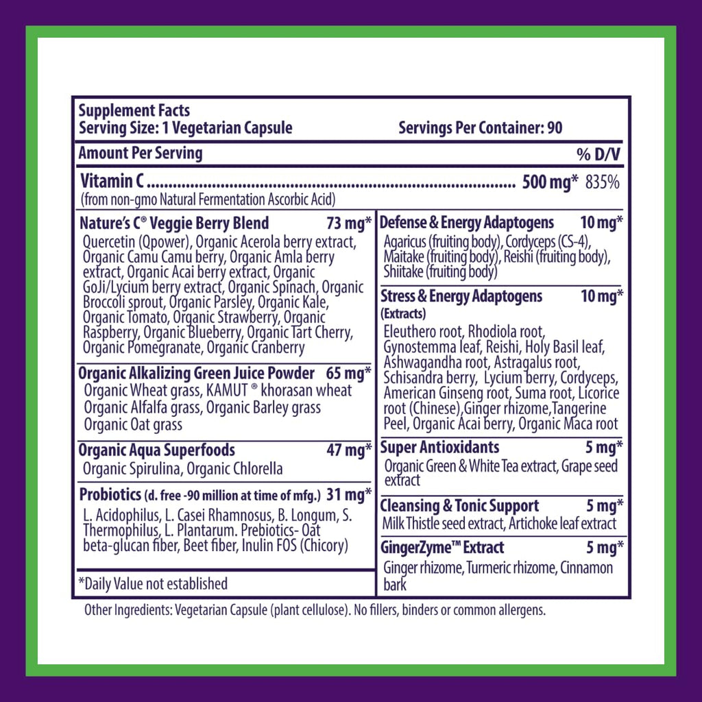 vegetarian-friendly blended vitamin formula