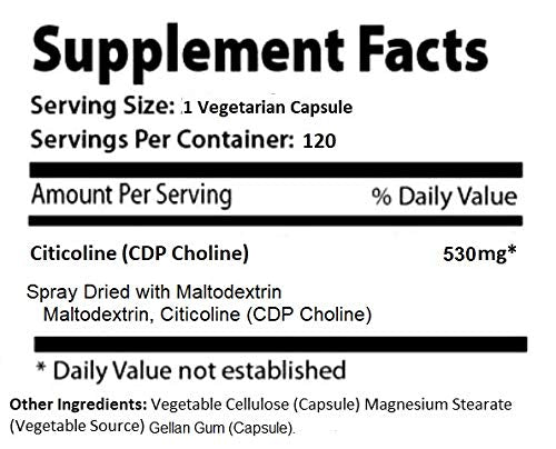 Vegetarian-friendly choline capsules for energy