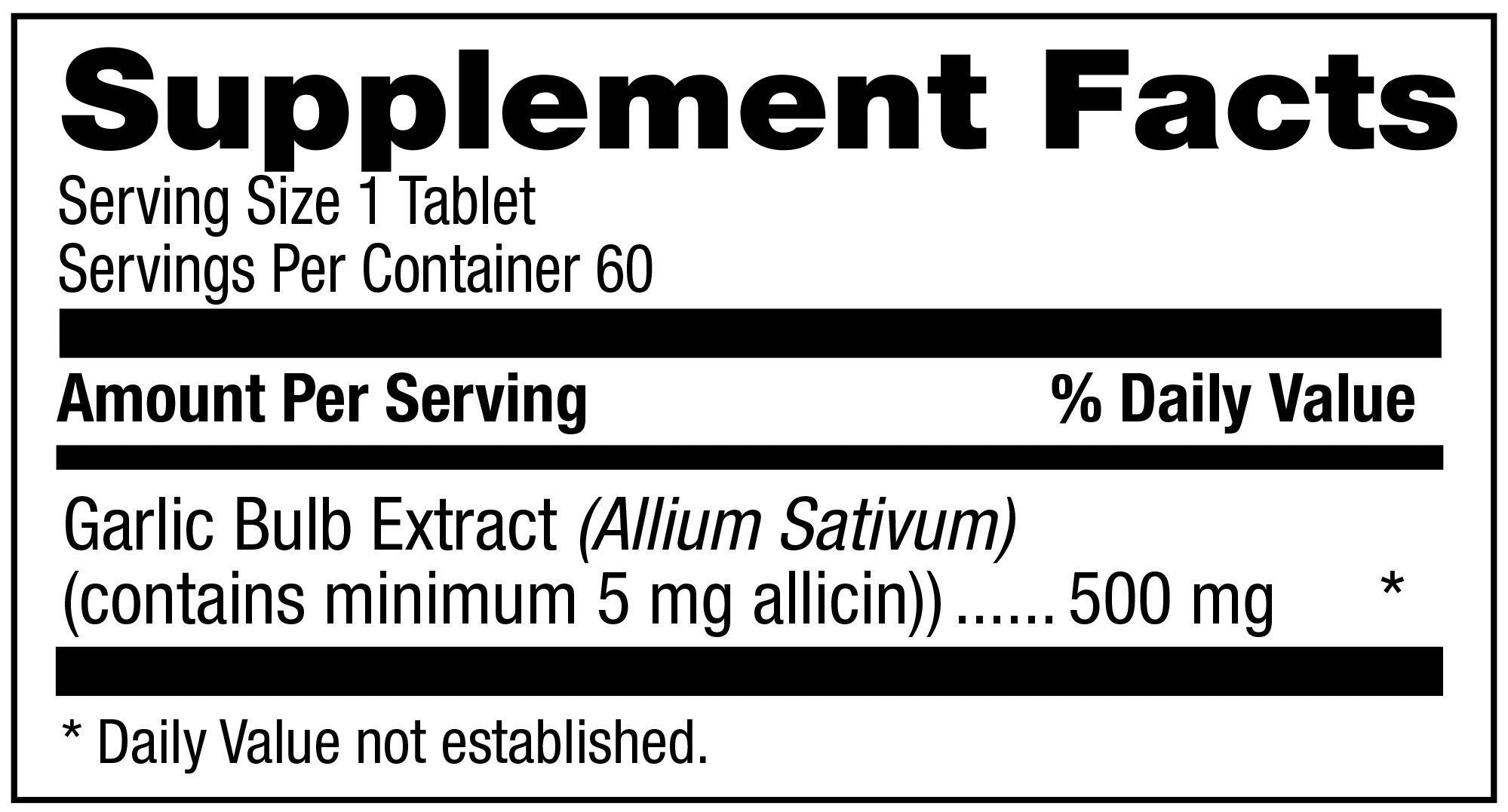 vegetarian-friendly garlic tablets