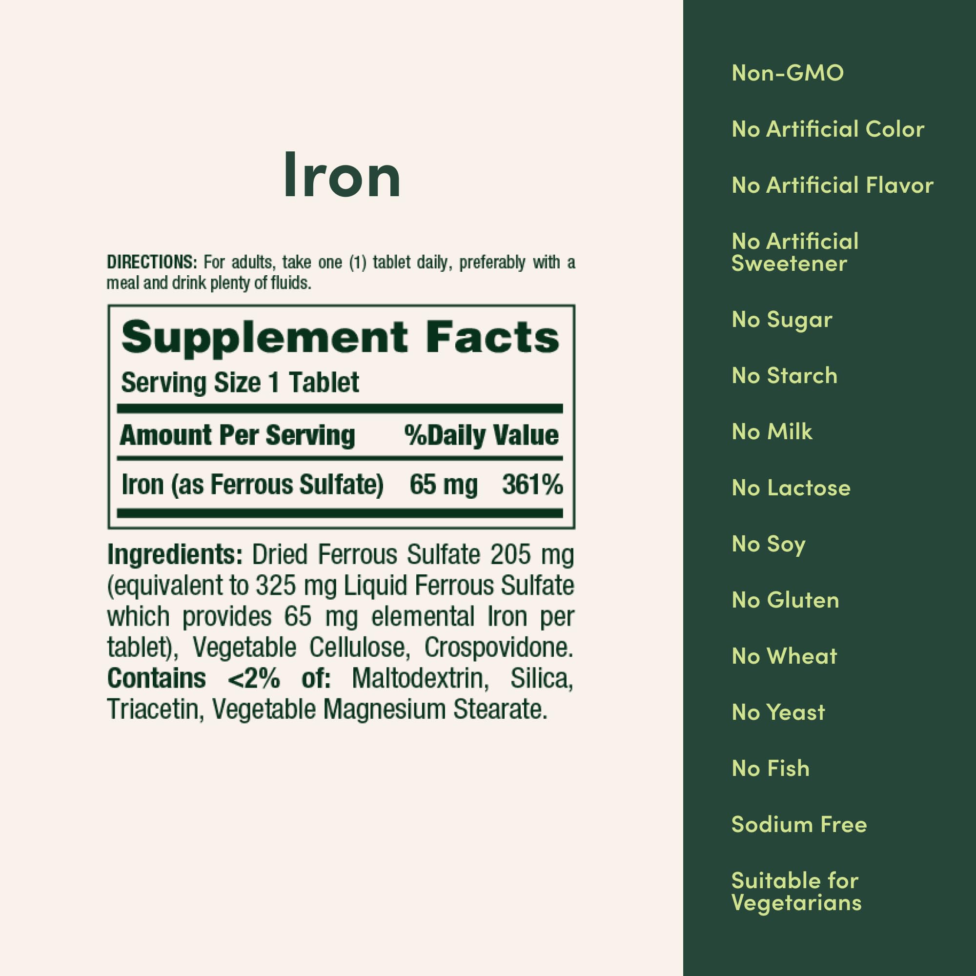 Vegetarian-friendly iron for better absorption