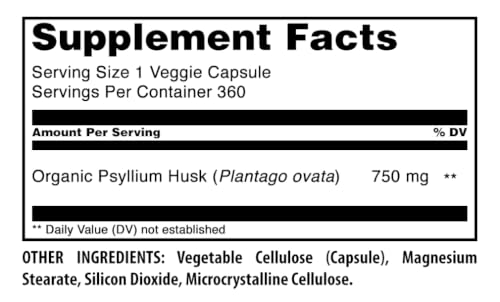 Vegetarian-friendly psyllium husk capsules