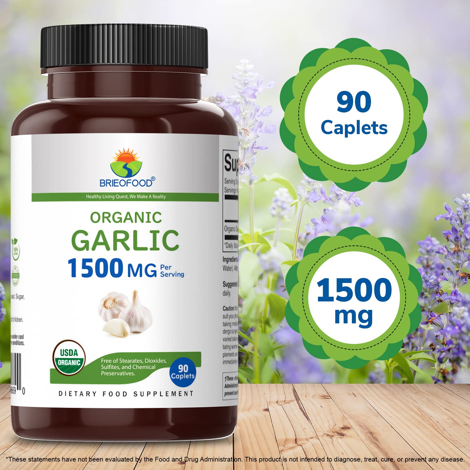 vegetarian garlic tablets for wellness