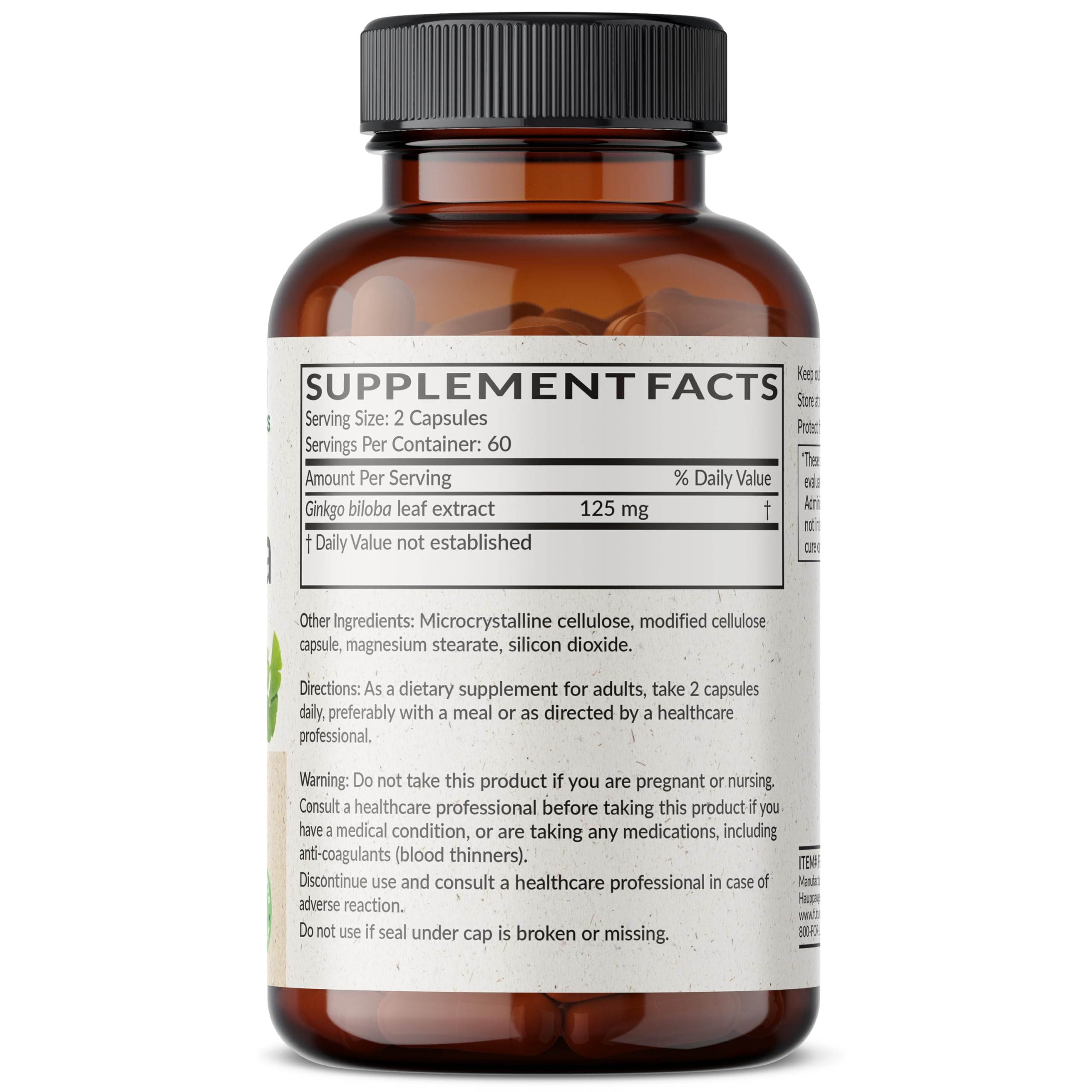 vegetarian ginkgo biloba capsules
