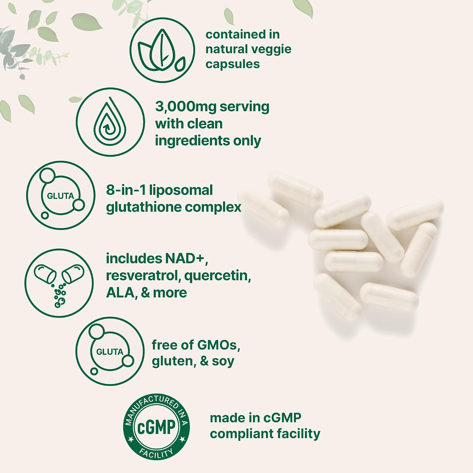 Vegetarian glutathione for detox