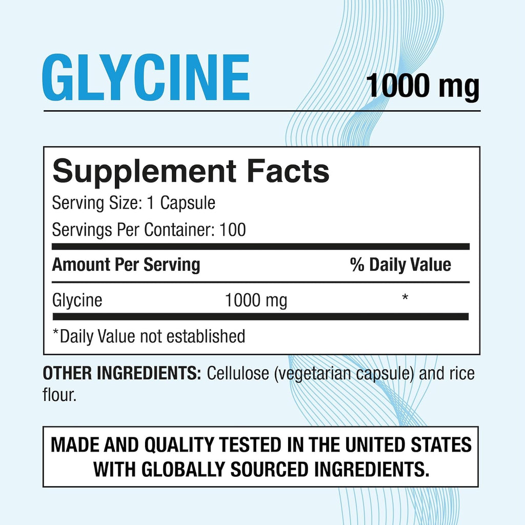 Vegetarian glycine supplement for wellness