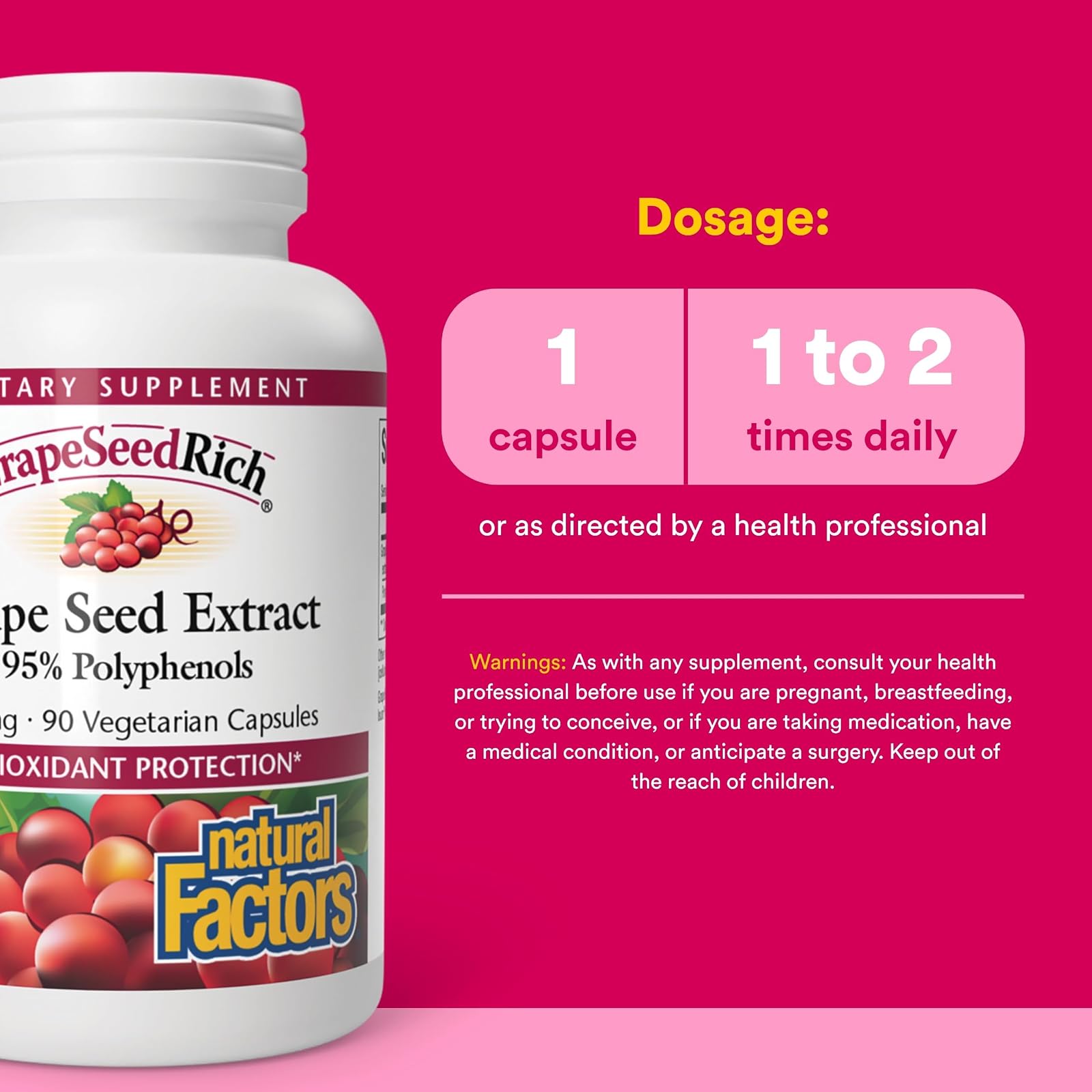 Vegetarian grape seed extract for heart health